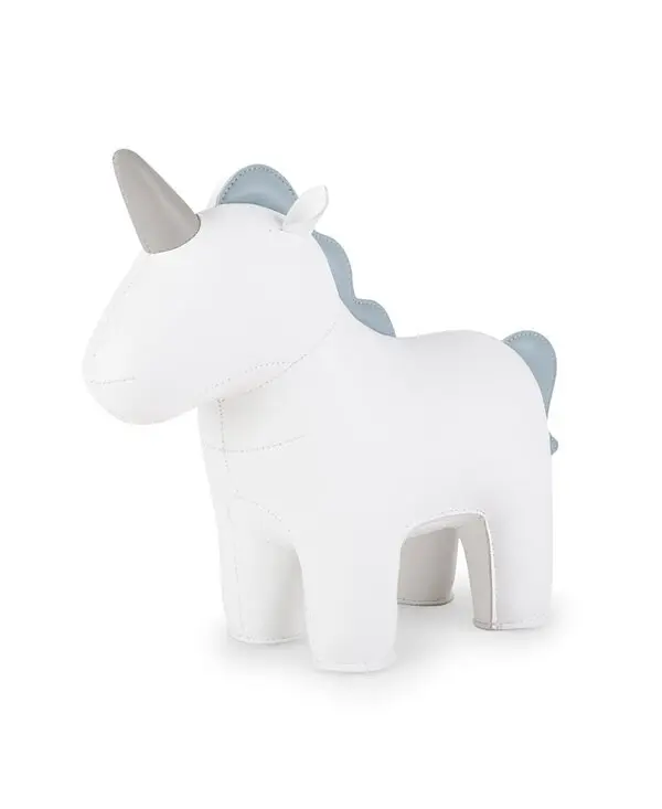 ZUNY Unicorn Bookend - White + Smoky Blue