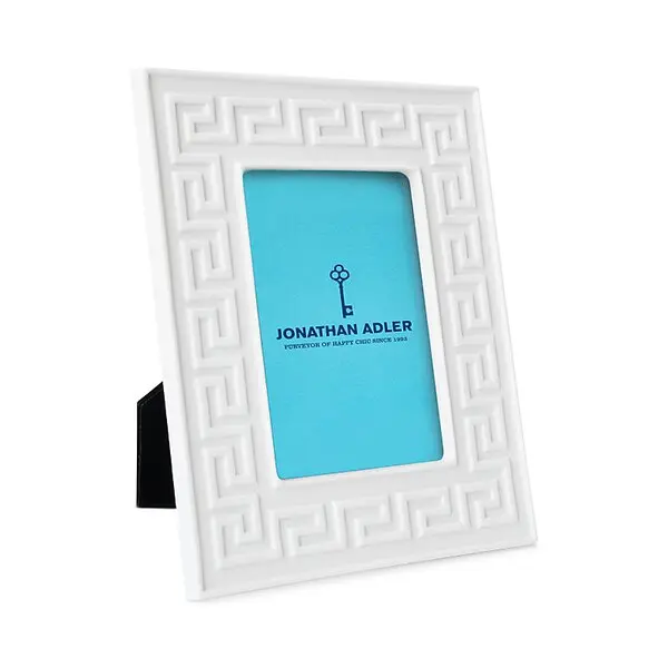 Jonathan Adler Charade Greek Key Frame - White