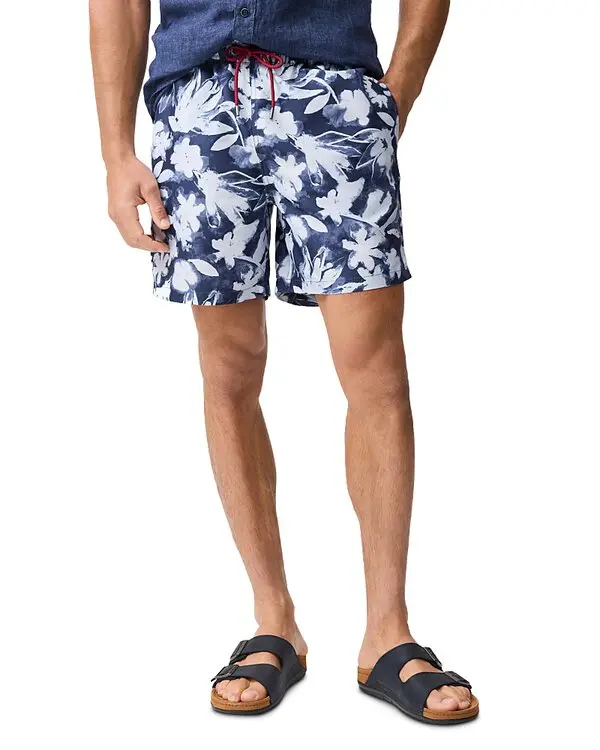 Rodd & Gunn Tropical Print Swim Trunks - Indigo