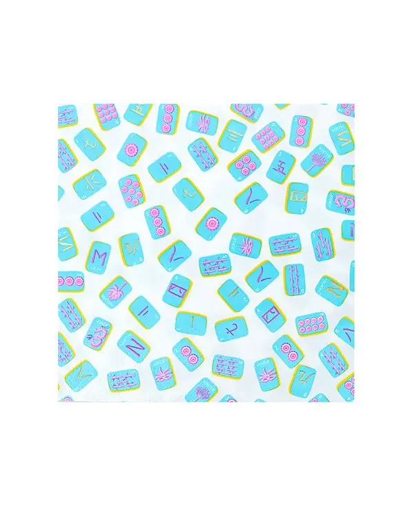 JOLLITY & CO Large Paper Napkins, Set Of 16 - Mahjong Print
