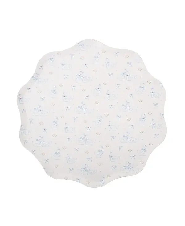 JOLLITY & CO Love Birds Large Paper Plates, Set Of 8 - White