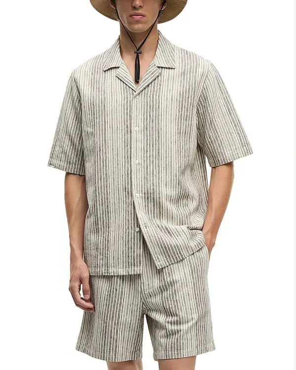 SAMSØE SAMSØE Samse Samse Oscar Ax Stripe Shirt - Brown