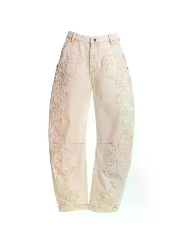 Agua Bendita Fallon Floral Embroidered Trousers