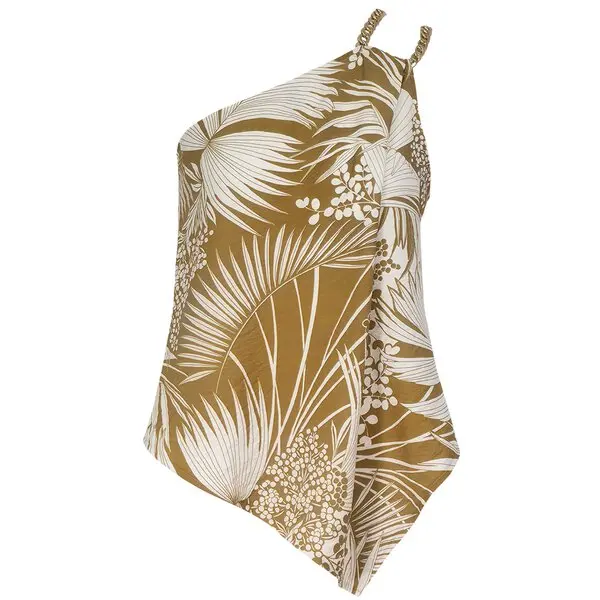 ME & THEE One Shoulder Tropical Print Top