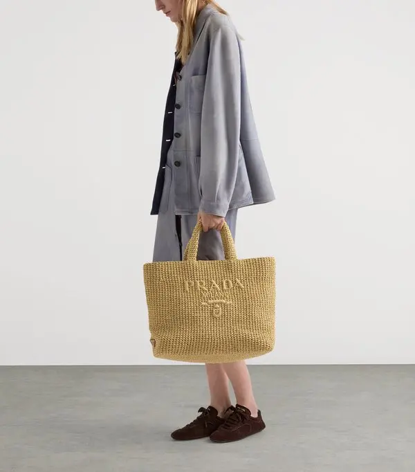 Prada Large Crochet Tote Bag