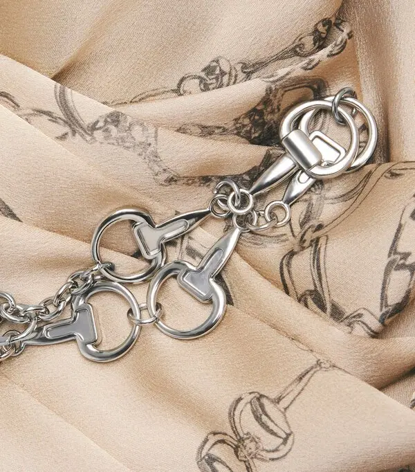 L'Agence Asami" One-shoulder Chain-detail Blouse