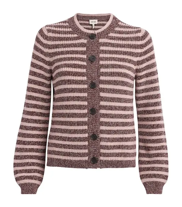 ME+EM Organic Cotton Stripe Cardigan