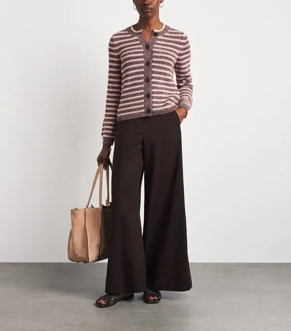ME+EM Organic Cotton Stripe Cardigan