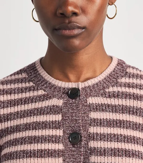 ME+EM Organic Cotton Stripe Cardigan