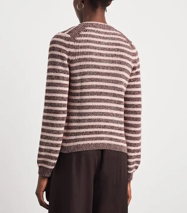 ME+EM Organic Cotton Stripe Cardigan