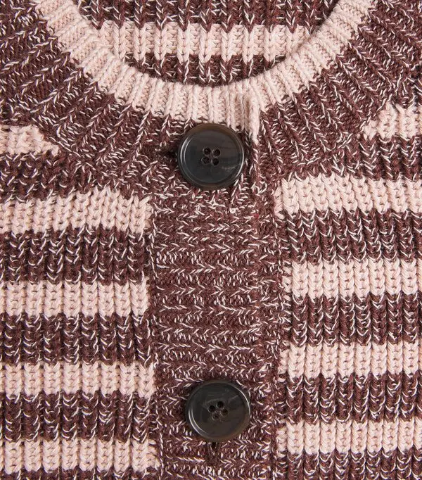 ME+EM Organic Cotton Stripe Cardigan