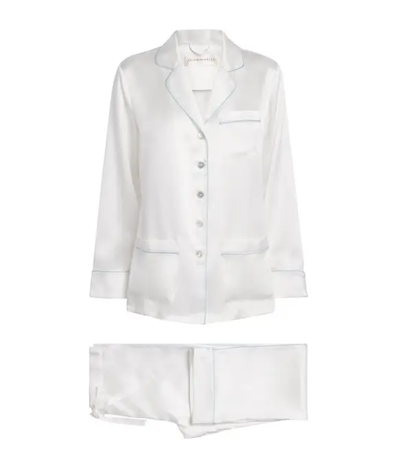 Olivia Von Halle Silk Coco Pyjama Set - Ivory