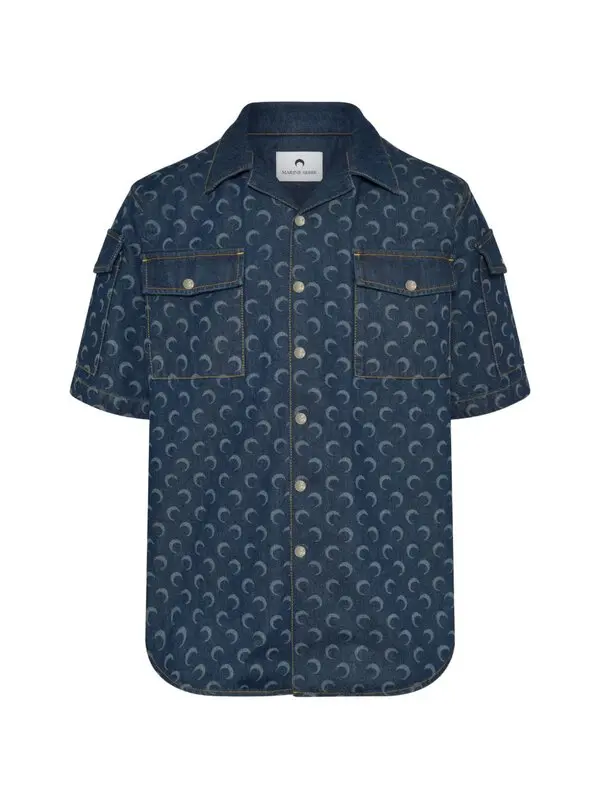 MARINE SERRE Moon Denim Shirt