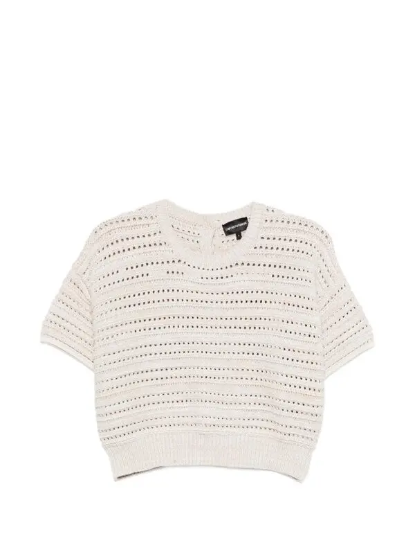 Emporio Armani Cotton Open Knit Cardigan
