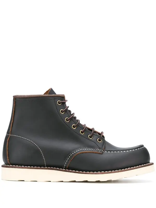 Red Wing Classic Moc Leather Lace Up Boots - Nero