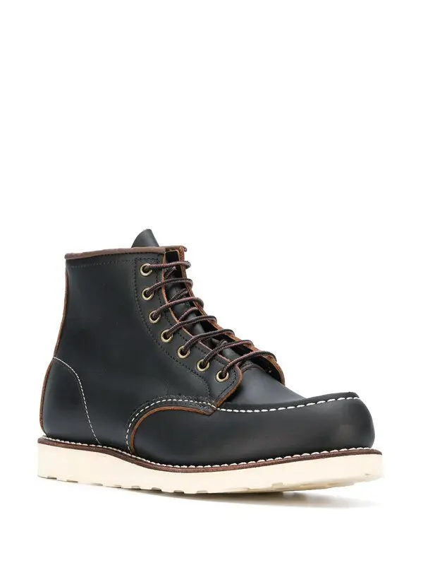 Red Wing Classic Moc Leather Lace Up Boots - Nero