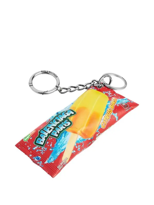 Balenciaga Snack Pouch Keyring - Rosso