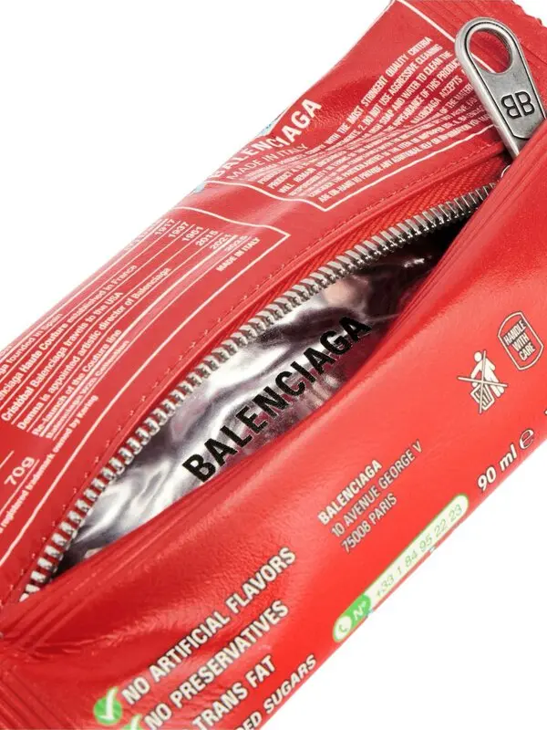 Balenciaga Snack Pouch Keyring - Rosso
