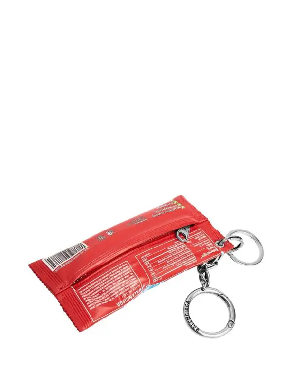 Balenciaga Snack Pouch Keyring - Rosso