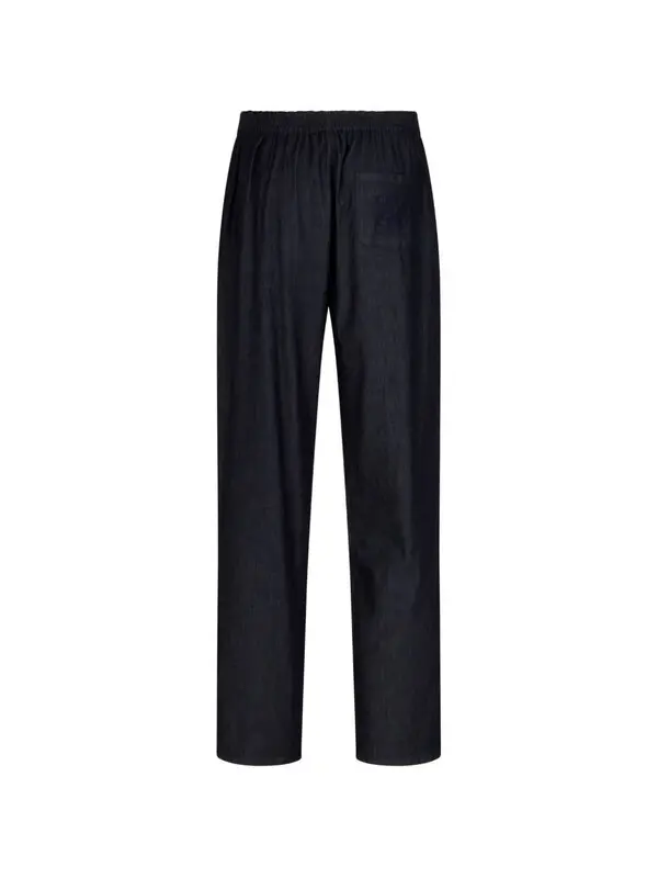 Emporio Armani Denim Cotton Trousers - Blu