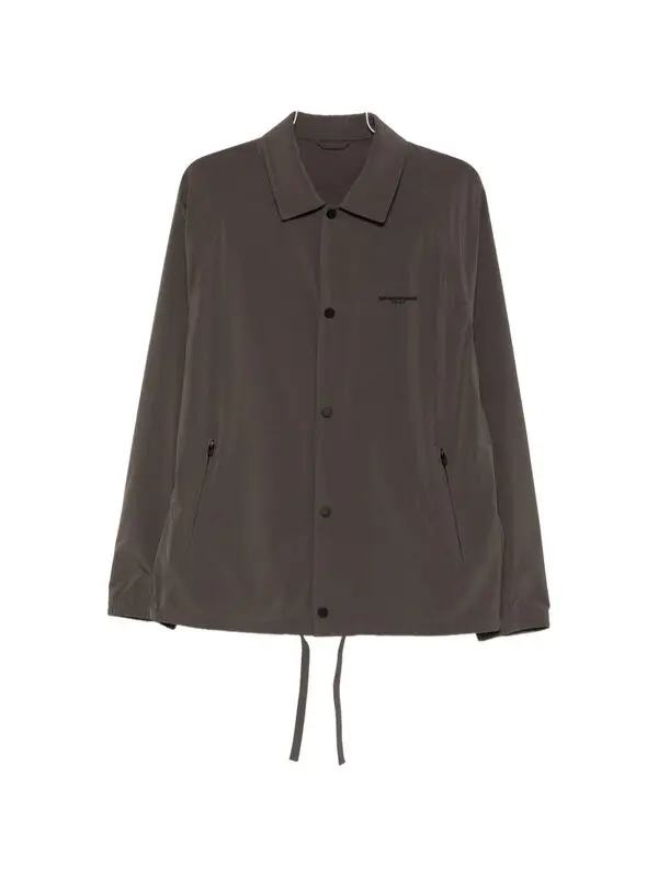 Emporio Armani Logo Embroidered Overshirt
