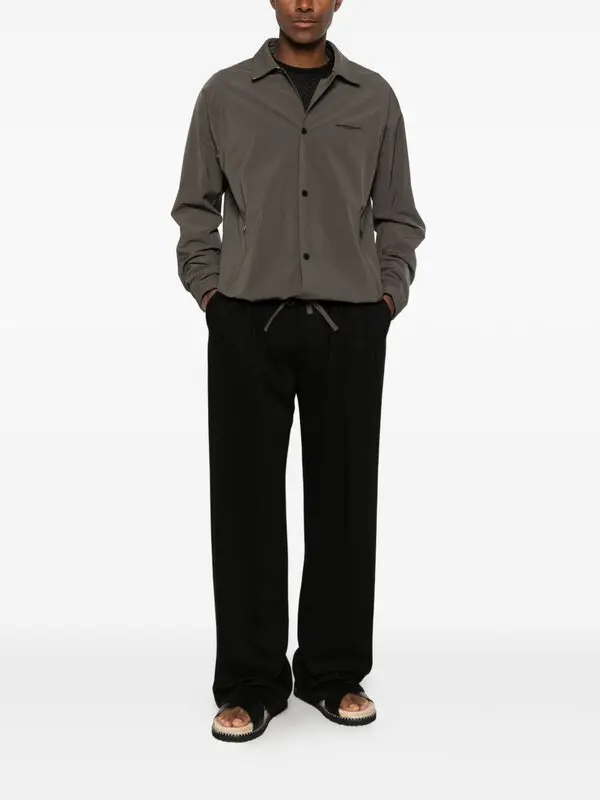 Emporio Armani Logo Embroidered Overshirt