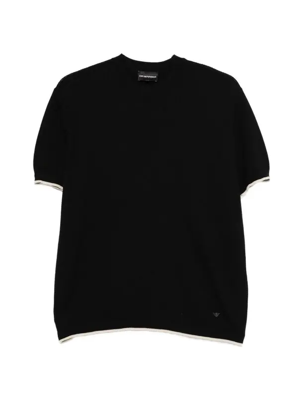 Emporio Armani Cotton Knitted T-shirt - Blu