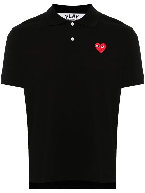 Comme Des Garçons Cotton Polo Shirt - Black