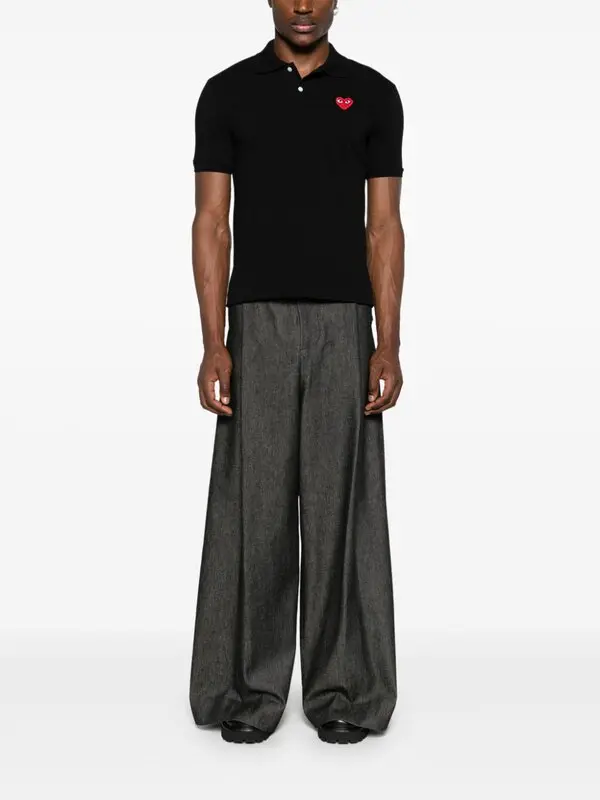 Comme Des Garçons Cotton Polo Shirt - Black