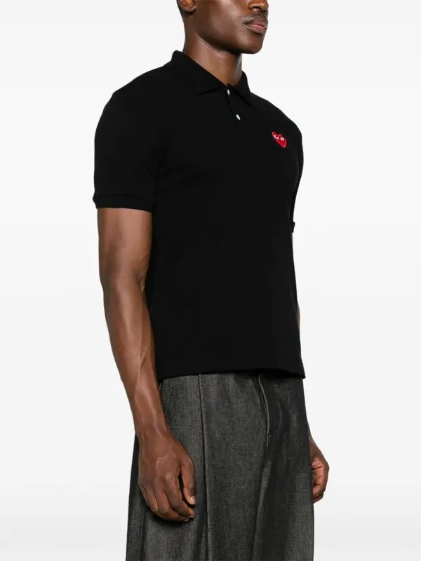 Comme Des Garçons Cotton Polo Shirt - Black