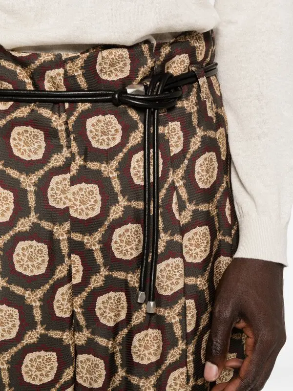 Emporio Armani Printed Wide Leg Trousers