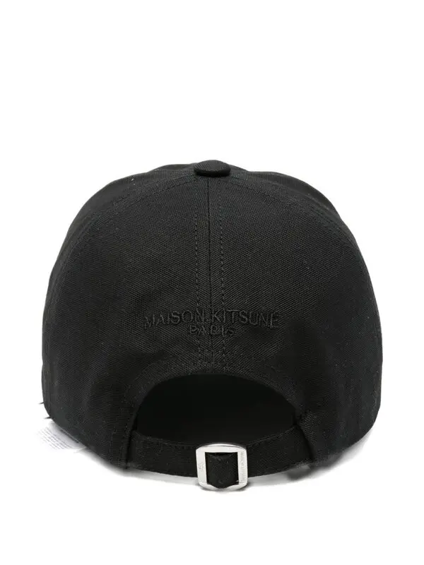 Maison Kitsuné Baseball Cap With Dressed Fox Patch - Nero