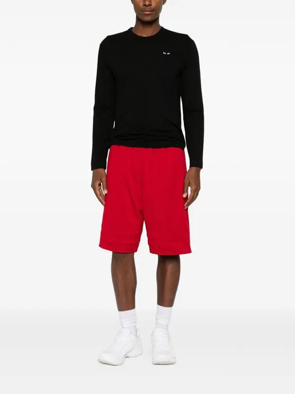 Comme Des Garçons Long Sleeve Cotton T-shirt With Heart Patch