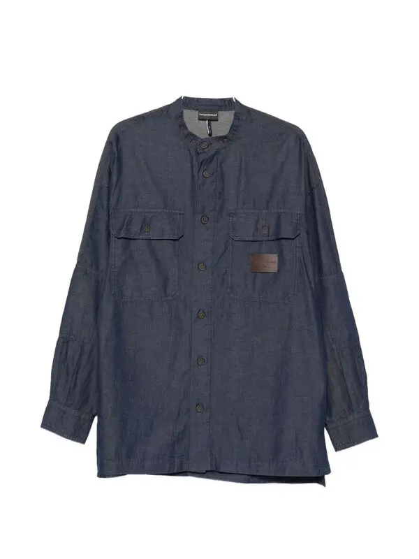 Emporio Armani Denim Shirt With Button Fastening
