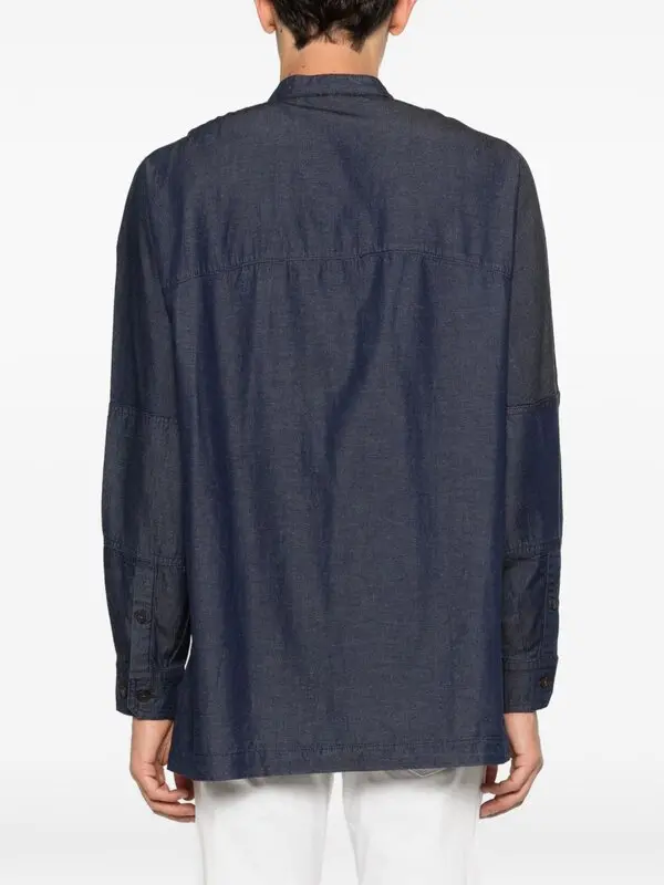 Emporio Armani Denim Shirt With Button Fastening