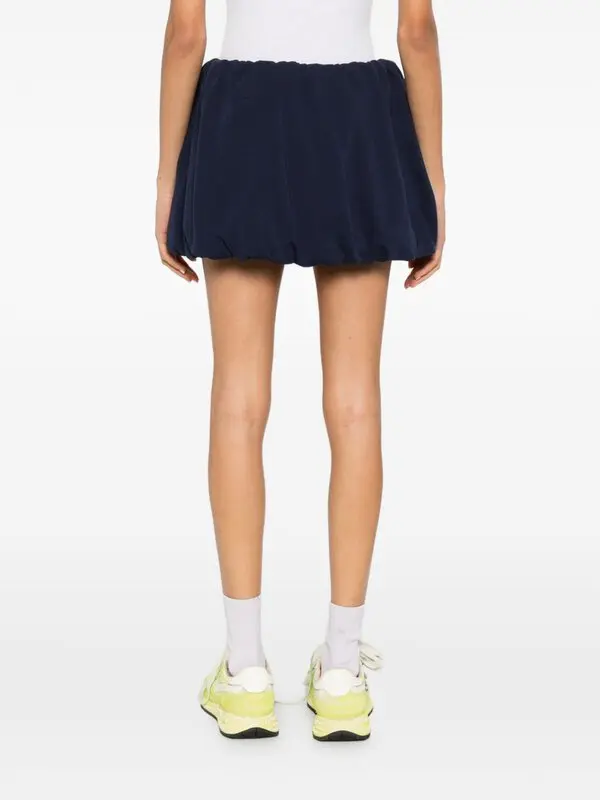 DUNST Cotton Bubble Hem Mini Skirt - Blu