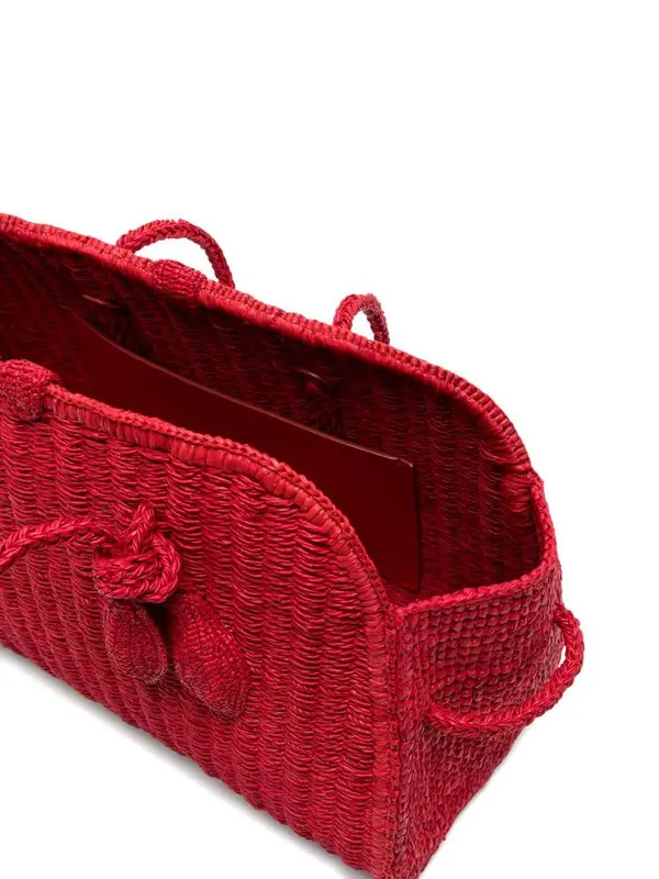 Jacquemus Le Turismo Raffia Handbag - Rosso