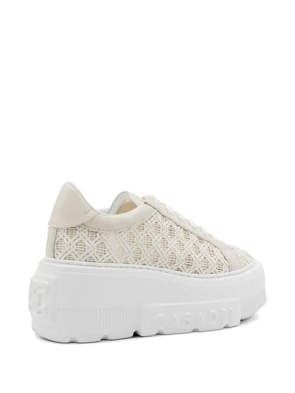 Casadei Lace-up Platform Sneakers - Bianco