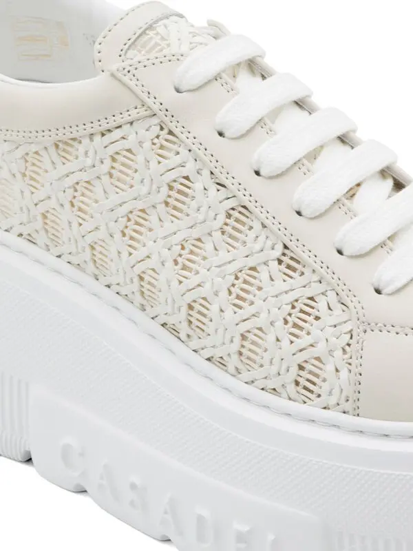 Casadei Lace-up Platform Sneakers - Bianco