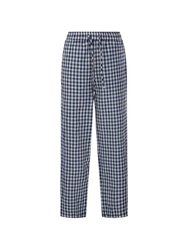 DUNST Checked Pajama Pants - Blu