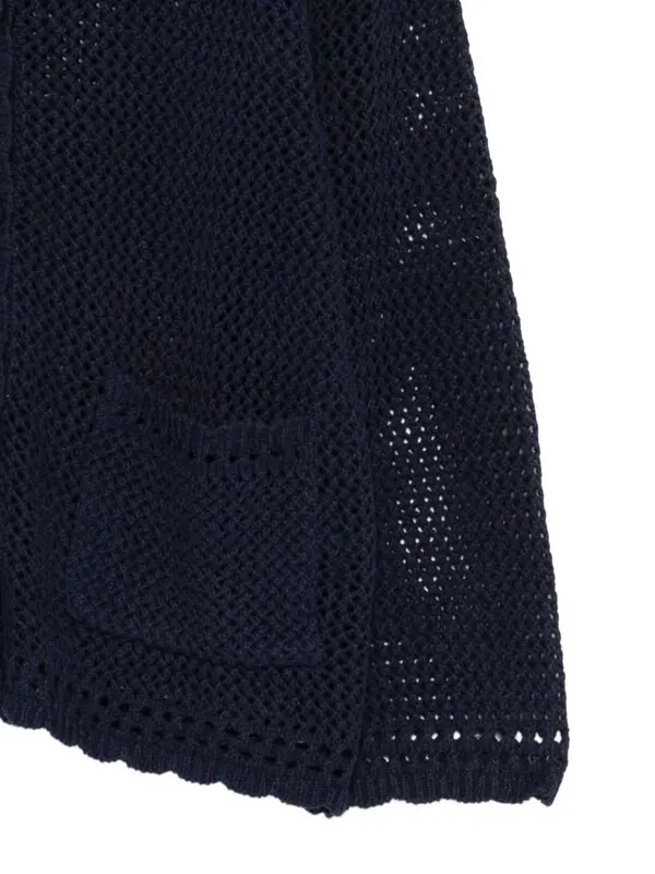 DUNST Linen And Cotton Blend Cardigan - Blu