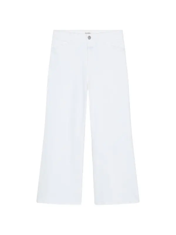 Closed Cropped Wide Leg Denim - Bianco