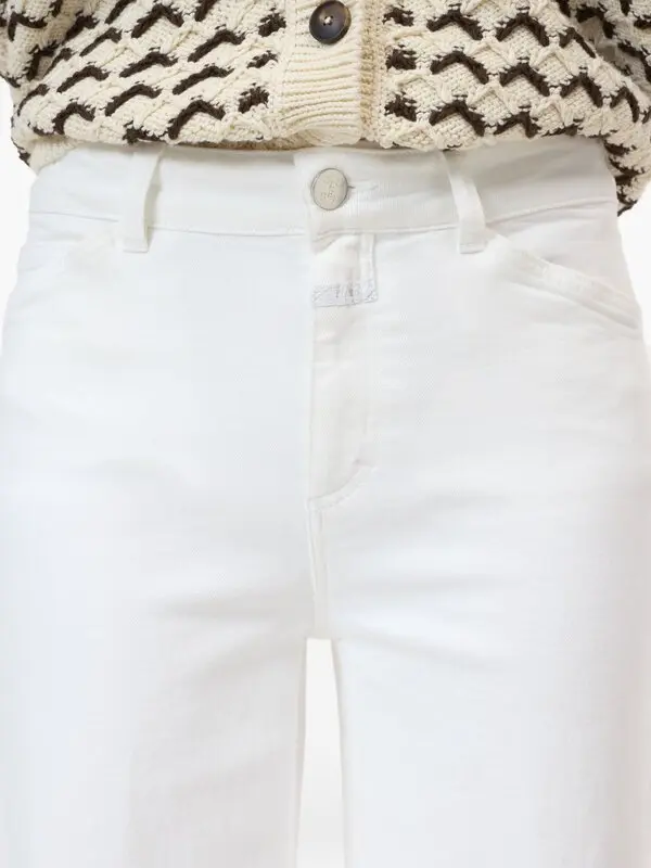 Closed Cropped Wide Leg Denim - Bianco