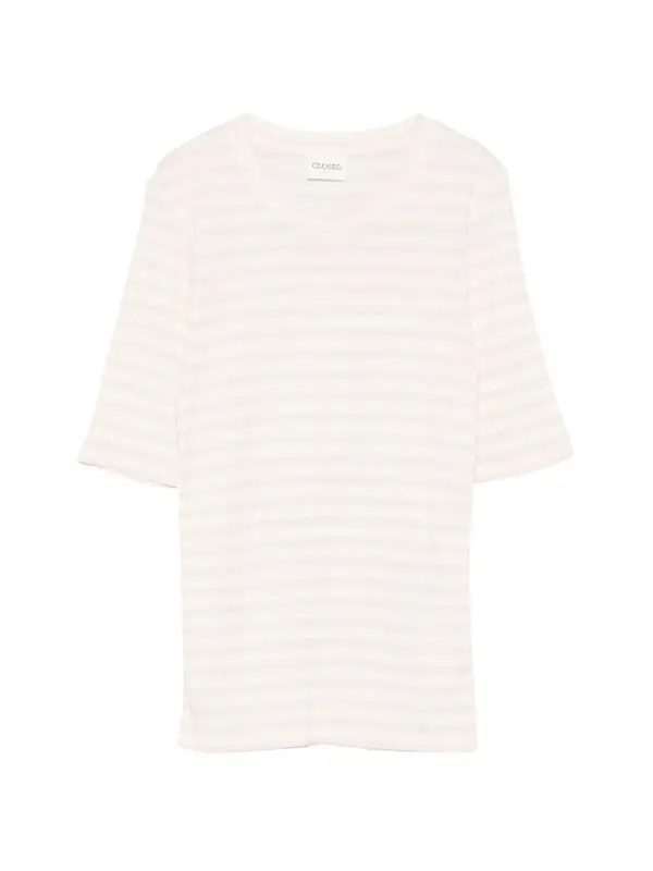 Closed Striped Cotton Blend Sweater - Rosa