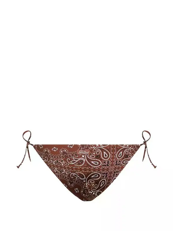 MC2 SAINT BARTH Leah Virgo Bandana Print Bikini Bottoms - Brown