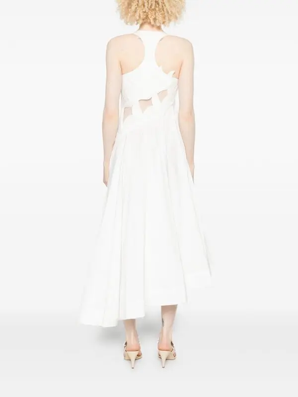 Zimmermann Luna Cotton Midi Dress - Avorio