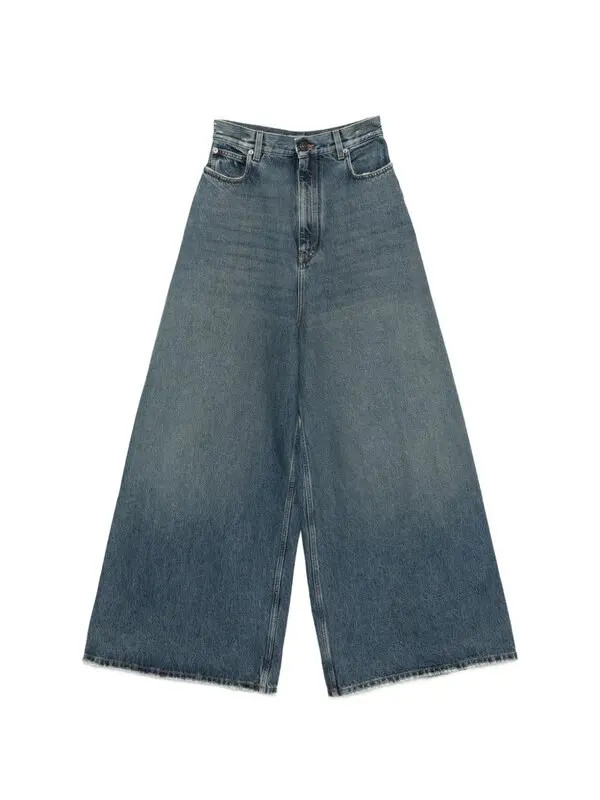 Balenciaga Wide Leg Flared Denim - Blue