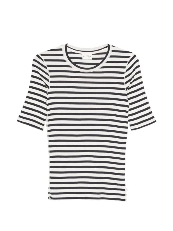 Closed Striped Cotton Blend Sweater - Blu