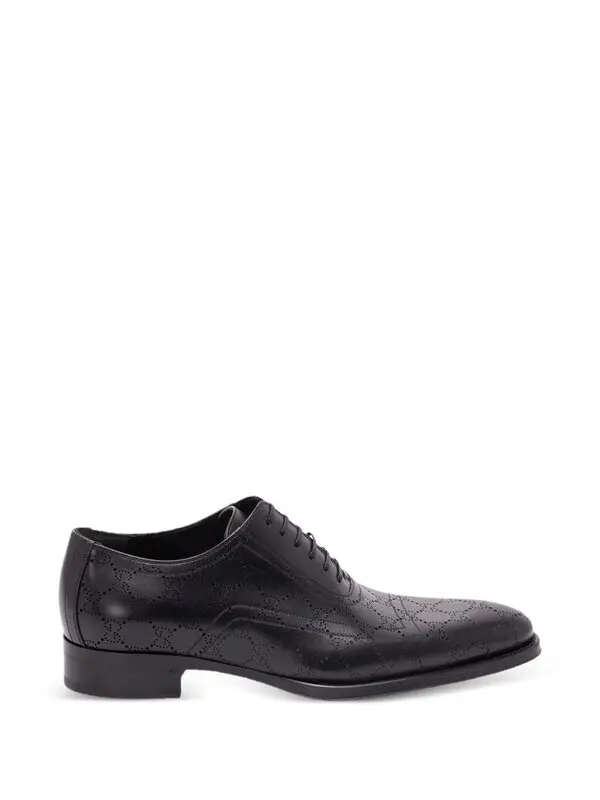 Gucci Leather Derby Shoes With Perforated Detailing
