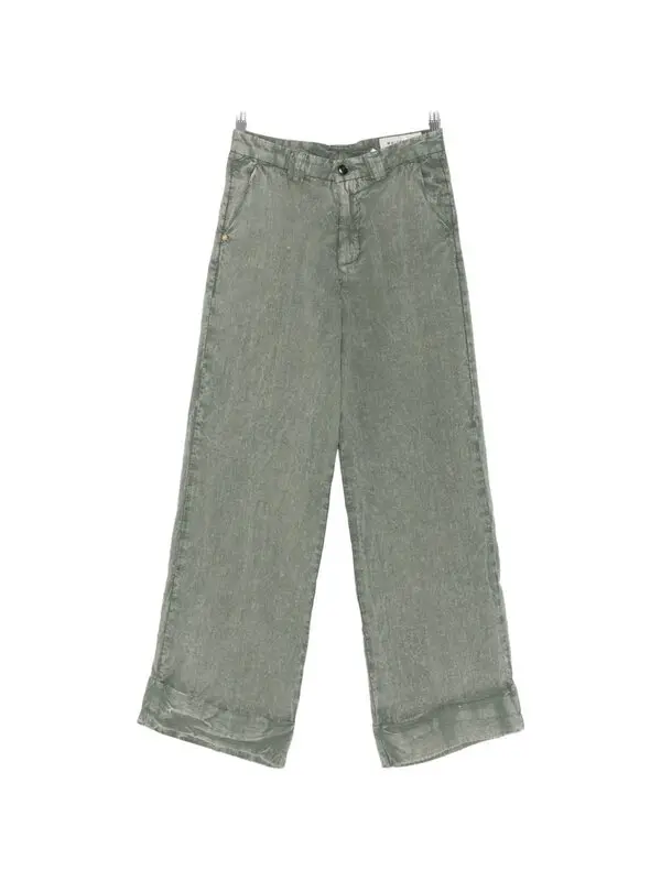 WHITE SAND Linen Trousers - Grey
